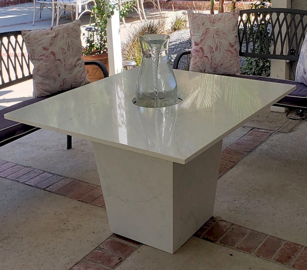 Custom Quartz Calacatta Stone Table Top in Simi Valley - Marble Granite ...